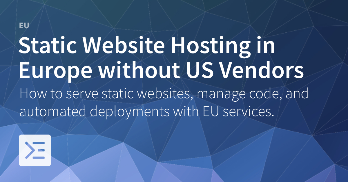 Static Website Hosting in Europe with Free Services | Sebastian Müller ...